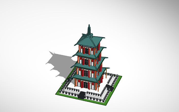 3D design Pagoda - Tinkercad