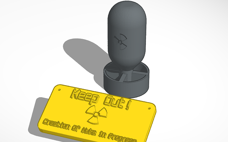 3D design Nuke in progress - Tinkercad