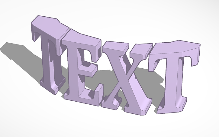 3D design Text - Tinkercad