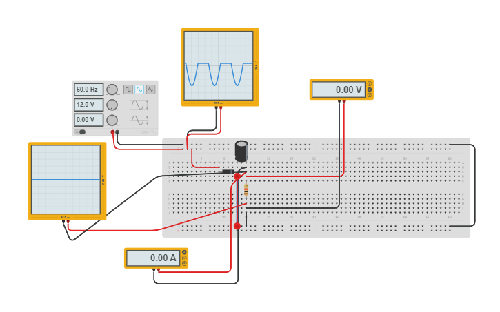 Circuit Design Half Wave Rectifier Experiment Practice Tinkercad
