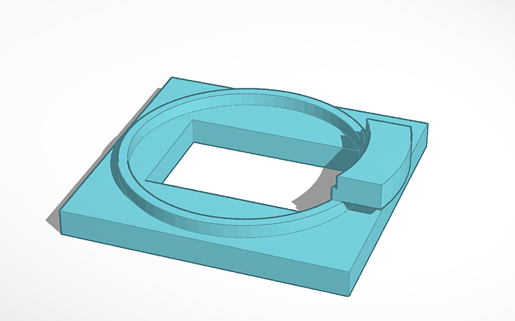 3D design mini-switch plate - Tinkercad