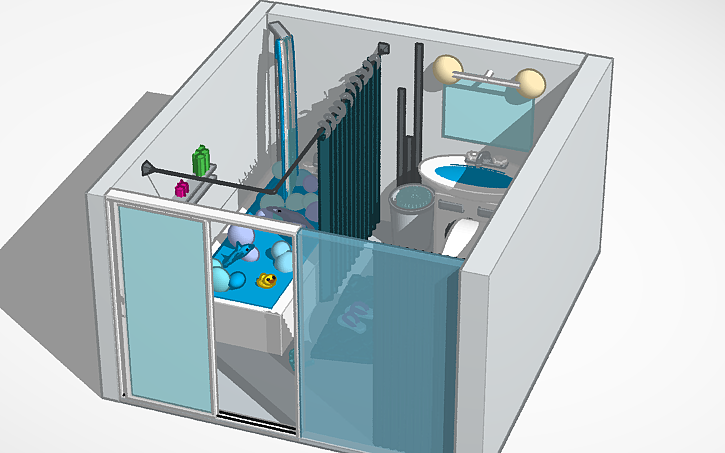 3D design Bathroom - Tinkercad