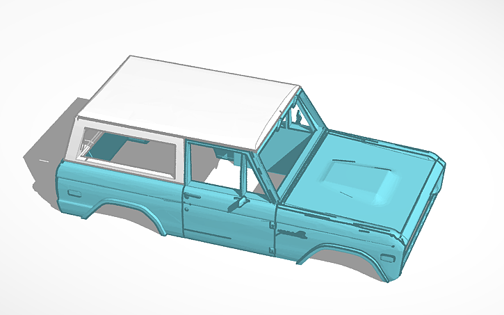 3D design ALL SEPRATE PANELS first gen bronco - Tinkercad