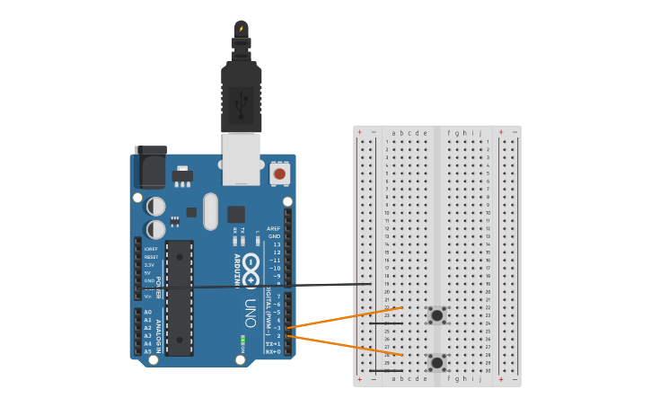 Circuit design count to 10 via polling - Tinkercad