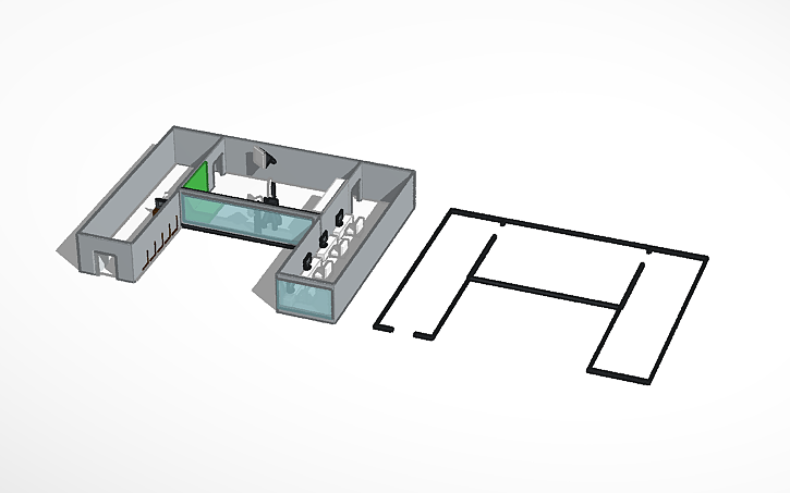 3D design Office Floor Plan - Tinkercad