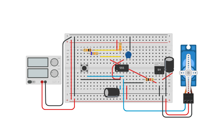 Circuit Design 555 Timer Circuit With Servo Motor Tinkercad