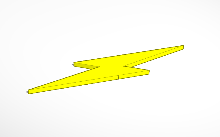 3D design Copy of lightning bolt | Tinkercad