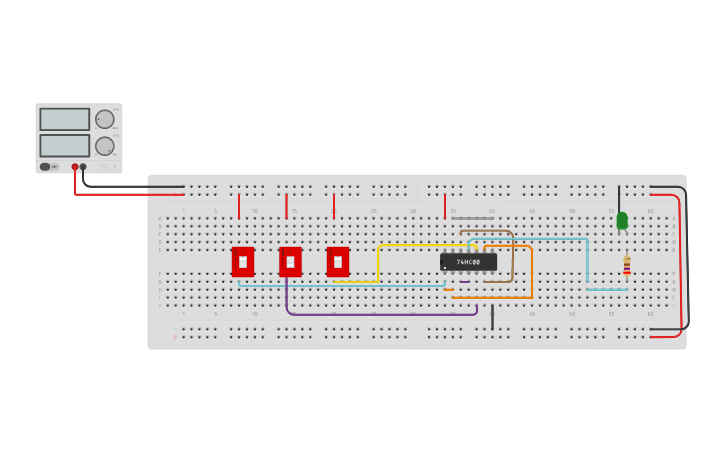 Circuit design 2:1 Multiplexer - Tinkercad