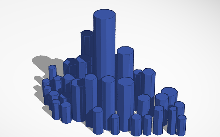 3D design Emerald City Buildings - Tinkercad