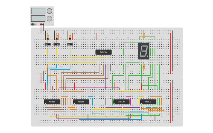 Circuit design LCD-TARUCAN-7-Segment Decoder Circuit | Tinkercad