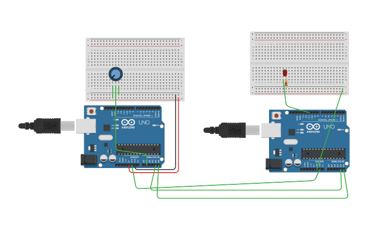 Circuit design Master Slave - Tinkercad