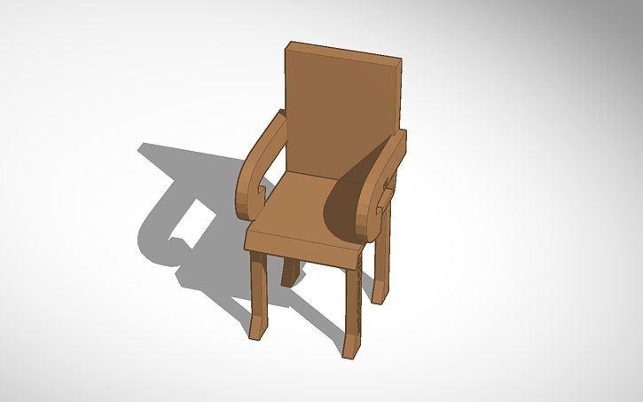 3D design Dining Chair (arm) - Tinkercad