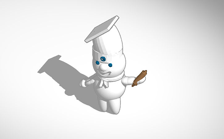 3D design Pillsbury Doughboy - Tinkercad