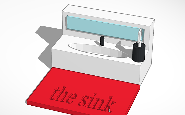 3D design sink - Tinkercad