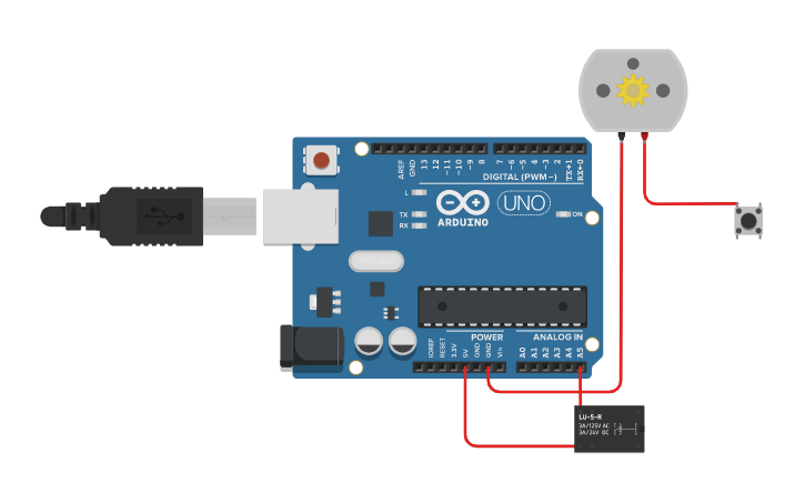 Circuit design Water Pump - Tinkercad