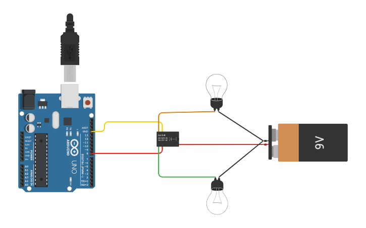 Circuit design Copy of relay Ribhi Yazid | Tinkercad