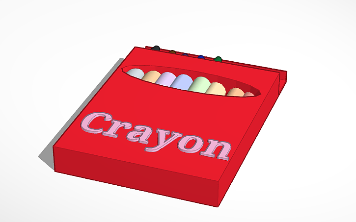 3D design Crayon box | Tinkercad