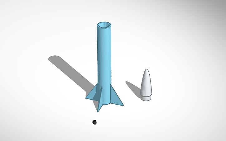 3D design rocket practice | Tinkercad