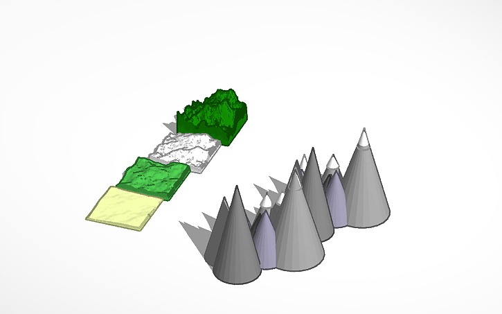 3D design ландшафт - Tinkercad