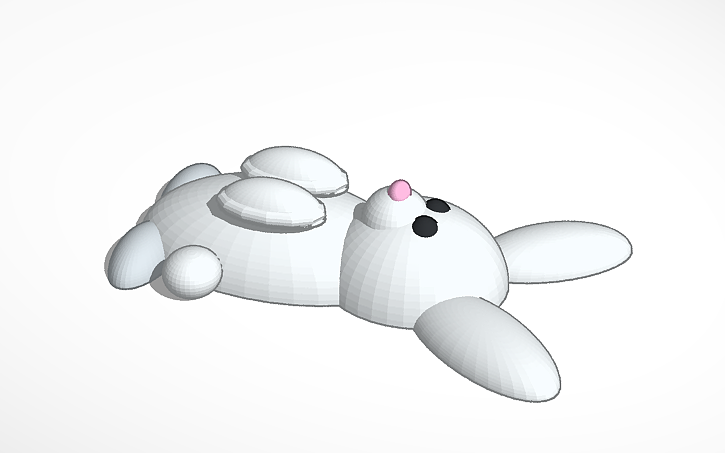 3D design cute little bunny | Tinkercad