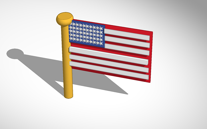 3D design The U.S Flag | Tinkercad