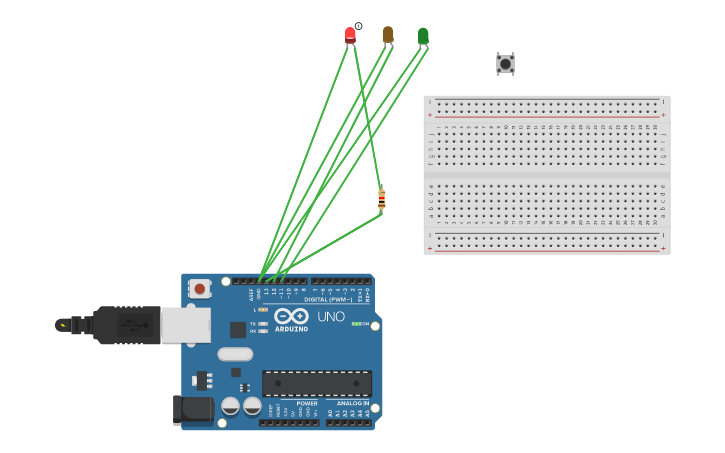 Circuit design Simple builtin led | Tinkercad