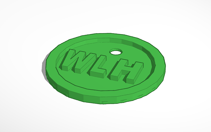 3D design 6B.Harper.Wesley.keychain - Tinkercad