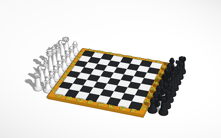 3d Design Chess Set Tinkercad 