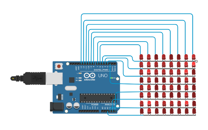 Circuit Design 25 8x8 Led Matrix Tinkercad