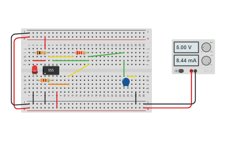 Circuit design Clock pulses - Tinkercad