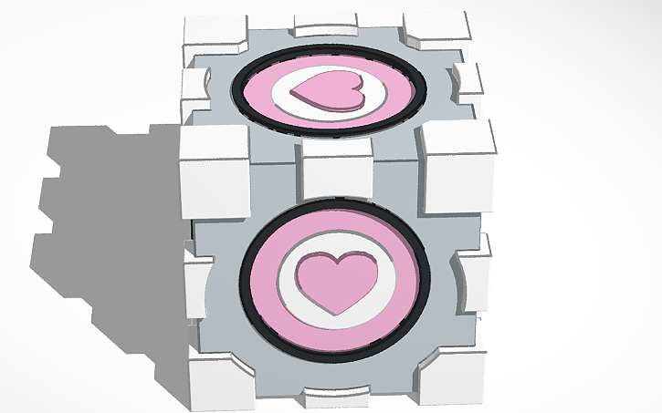 3D design Weighted companion cube from portal | Tinkercad