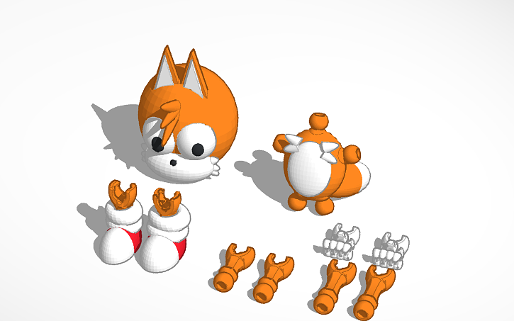 3D design tails figure - Tinkercad
