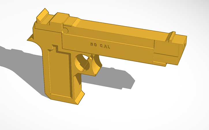 3D design Deagle 50 cal. - Tinkercad