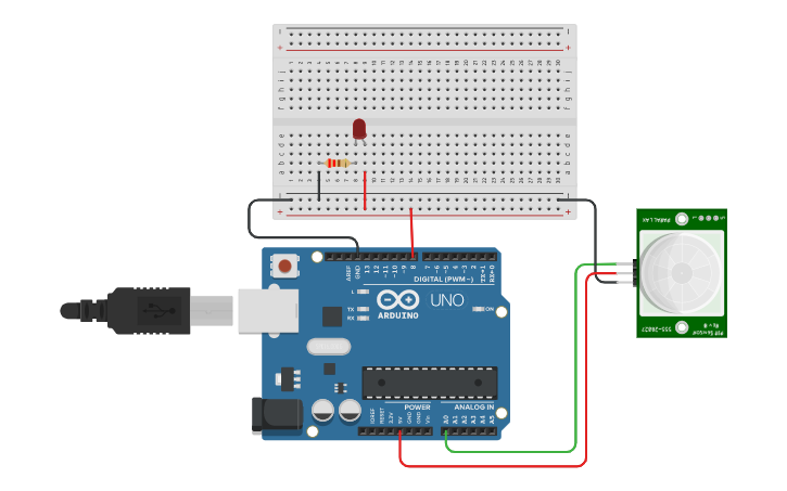Circuit design Smart Lightning System - Tinkercad