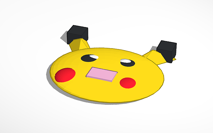3D design pikachu - Tinkercad