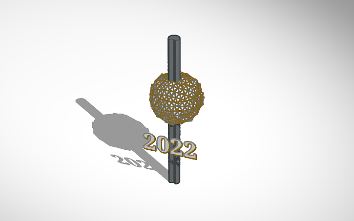 3D design New Years Ball - Tinkercad