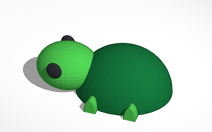3D design my cute turtle - Tinkercad
