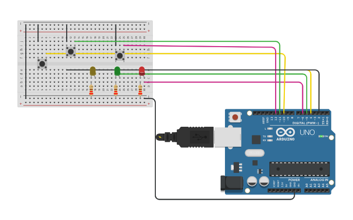 Circuit design IF ELSE - Tinkercad
