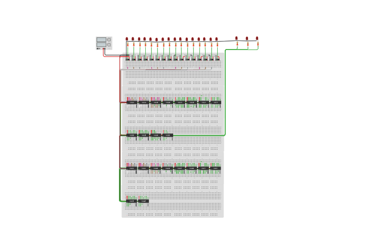 Circuit design 8Bit - Tinkercad