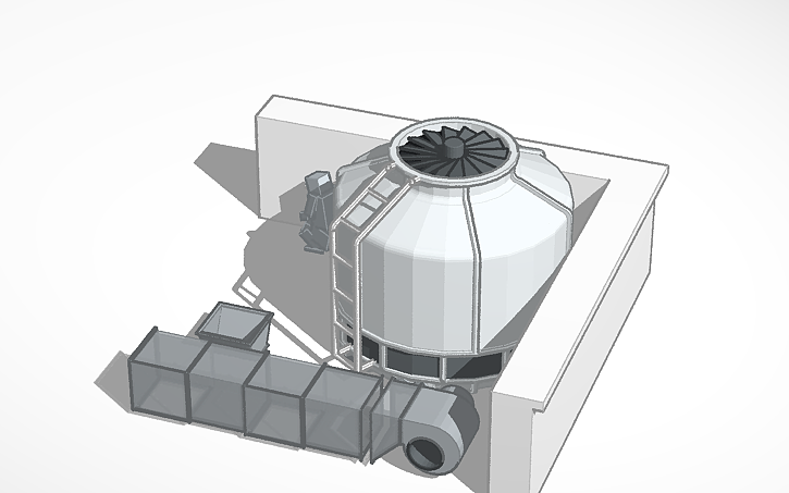 3D design HVAC Chiller Units - Tinkercad