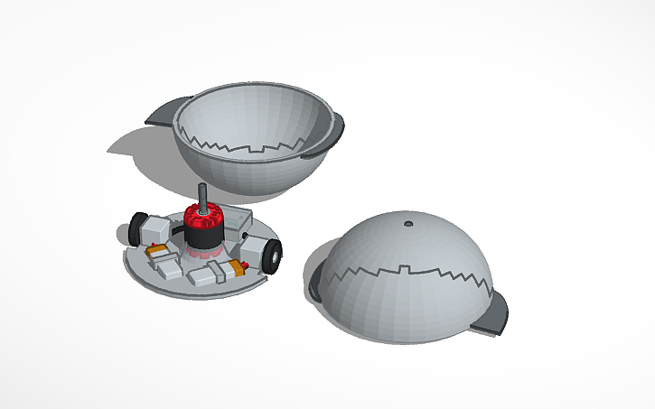 3D design Beetleweight battlebot kit Bowl Bot - Tinkercad