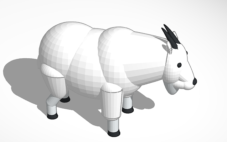 3D design Mountain goat - Tinkercad