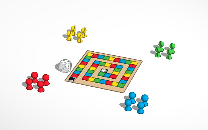 3D design Board Game (2-4 players) - Tinkercad