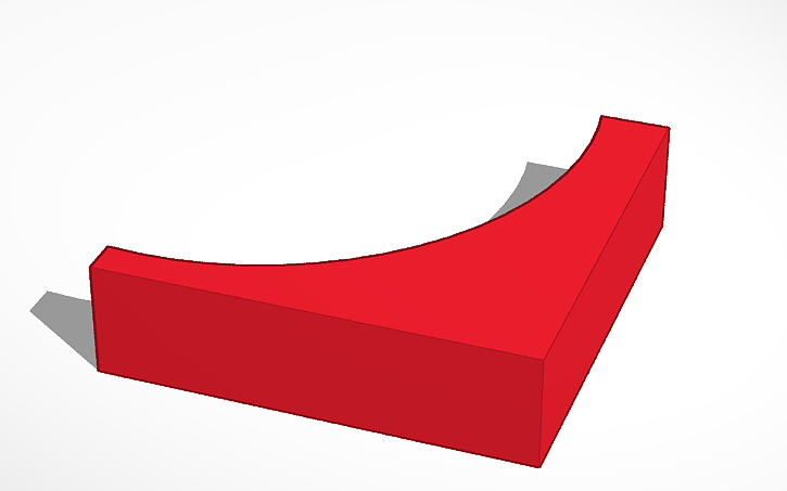 3D design round corner - Tinkercad