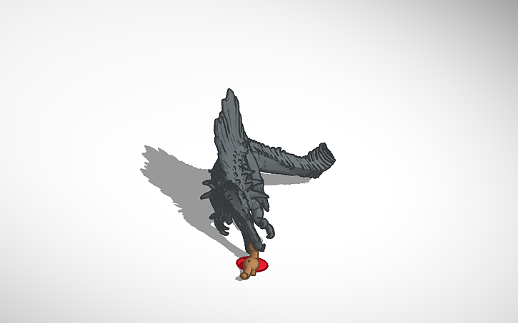 3D design Hypo Spino eating a baby Apatosaurus. - Tinkercad