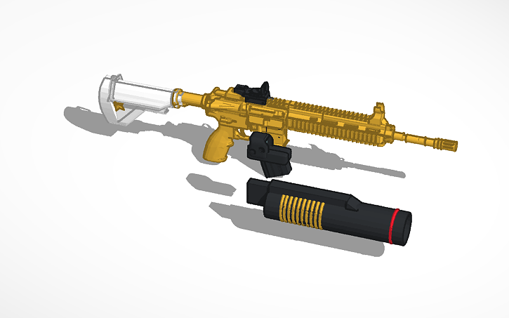 3D design gold M416-made by CHOIN - Tinkercad
