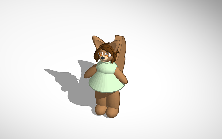 3D design FURSONA MASCOT - Tinkercad