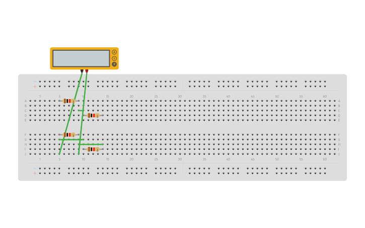 Circuit design Series and Parallel Resistors | Tinkercad