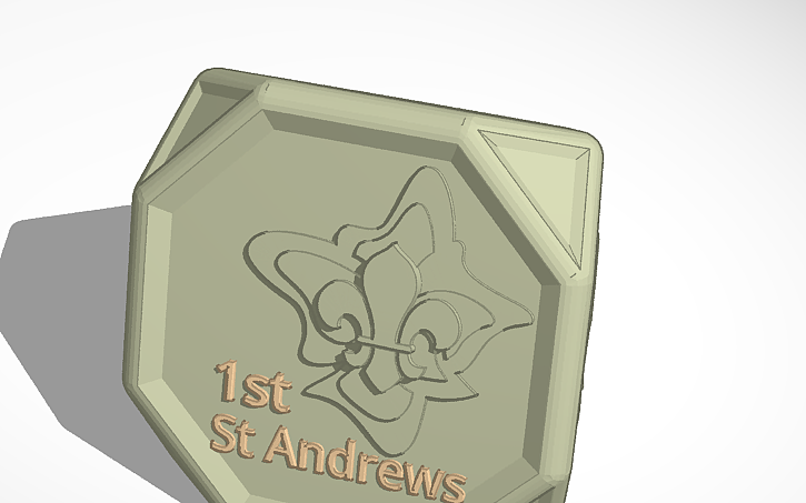3D design 1st St Andrew Scouts Woggle - Tinkercad
