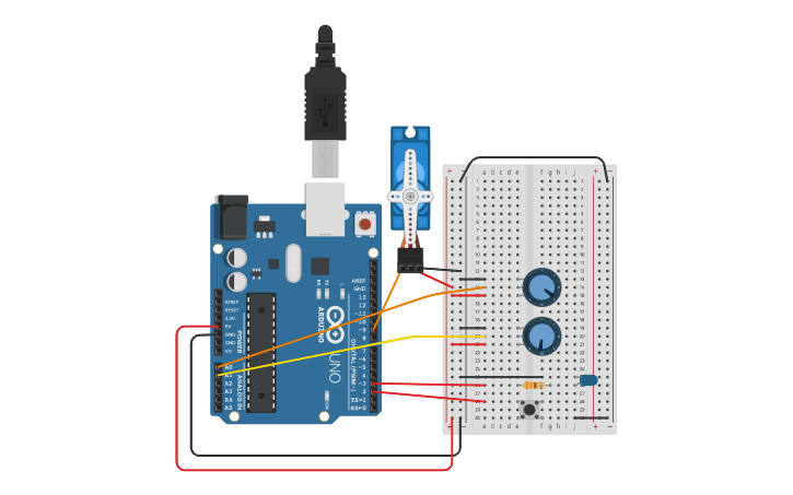 Circuit design ME430-MATLAB App Designer Microcontroller - Tinkercad